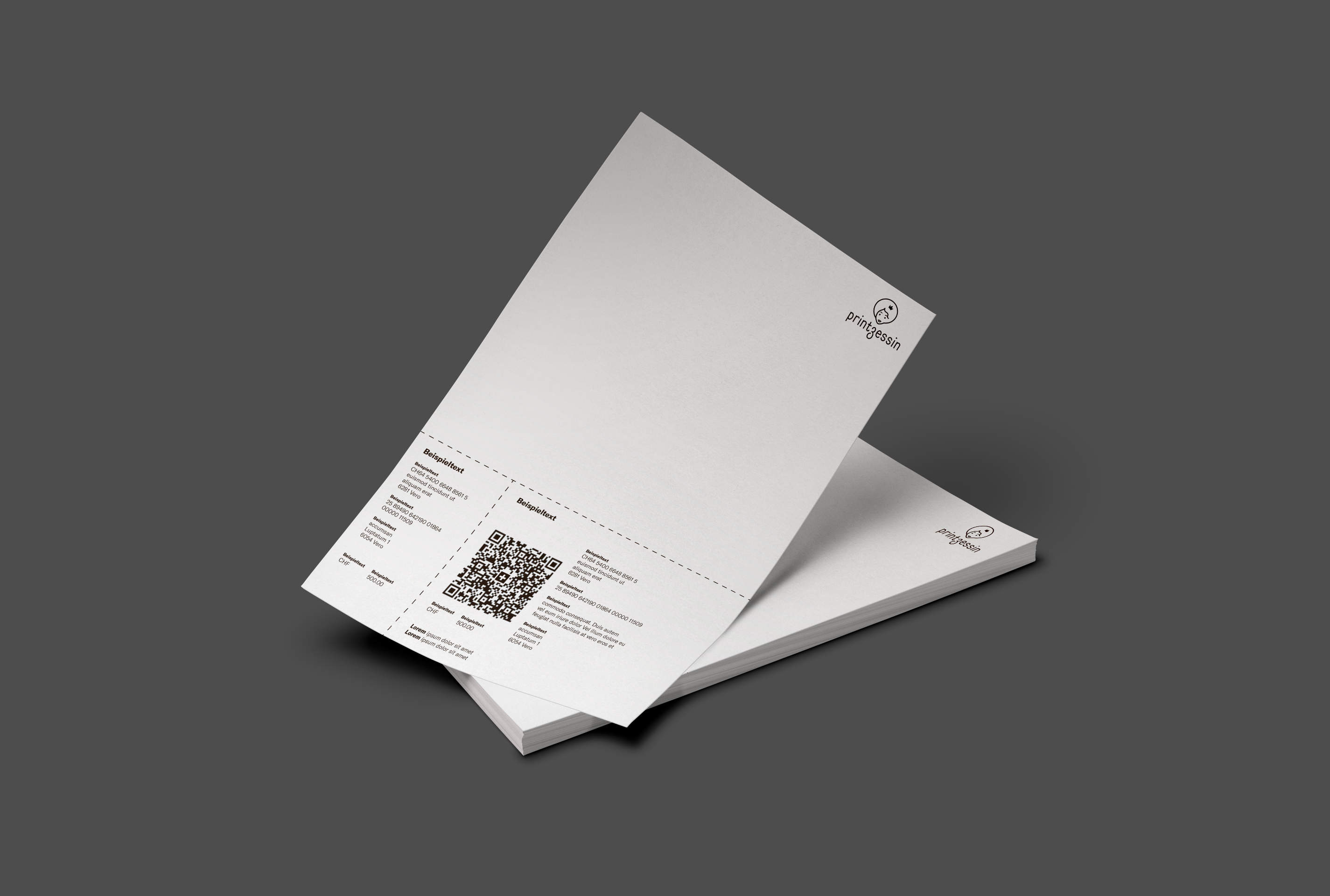 Briefpapier für deine QR-Rechnungen - Printzessin